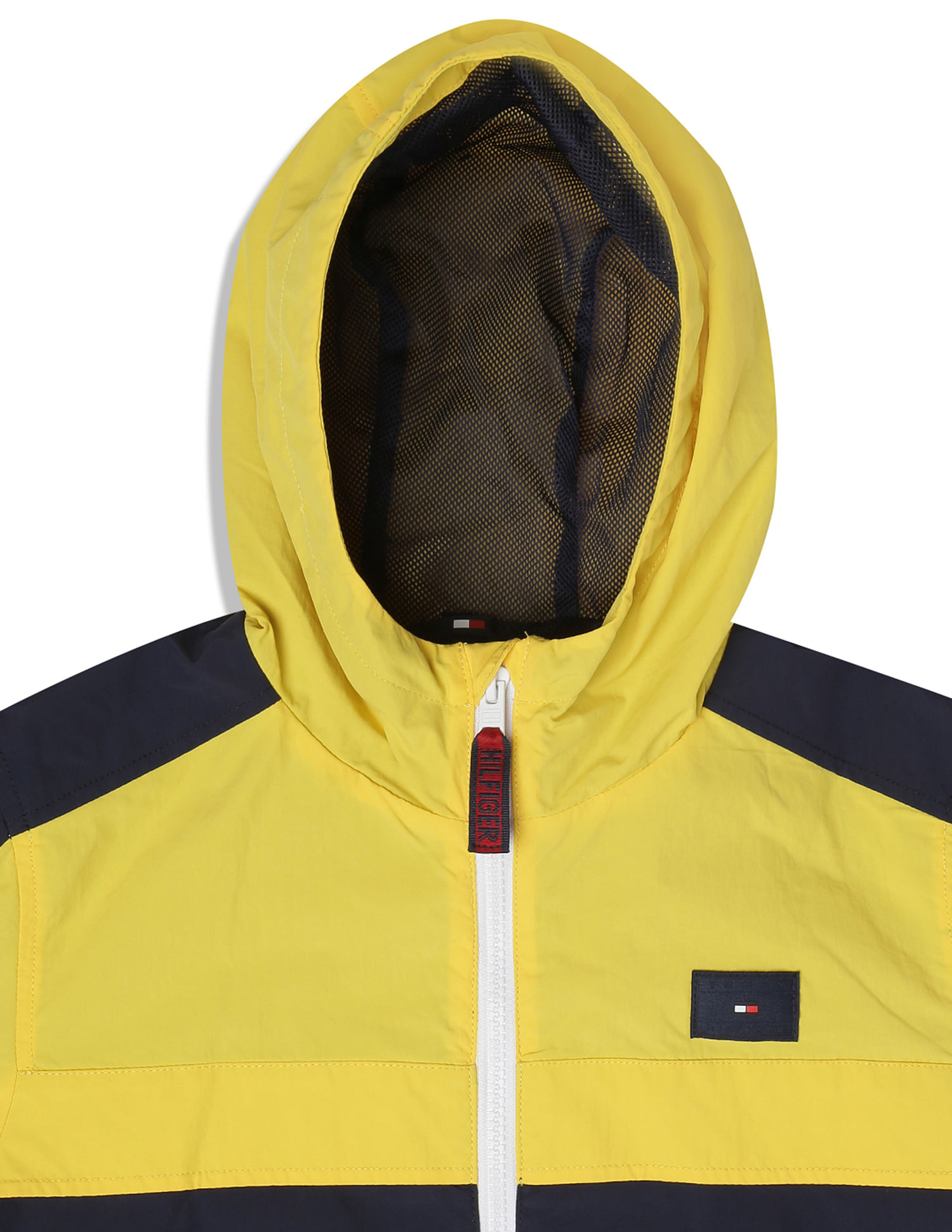 Tommy hilfiger black and yellow jacket store
