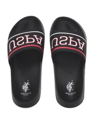 Buy U S Polo Assn Men Black Open Toe Logo Cloyee 4 0 Slides NNNOW Buy U S Polo Assn Men Black Open Toe Logo Cloyee 4 0 Slides NNNOW